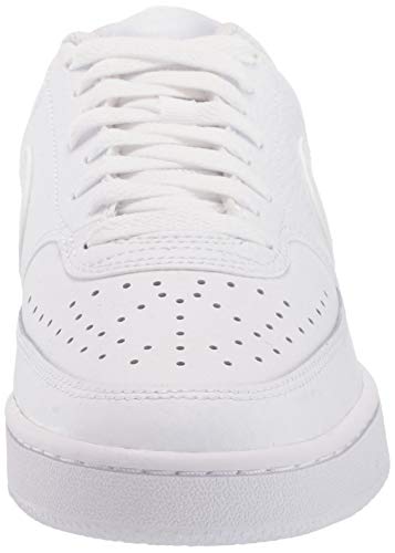 Nike Women's Court Vision Low Sneaker, White/White-White, 9 Regular US