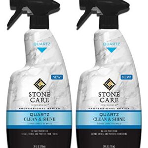 Stone Care International Quartz Cleaner and Polish - 24 Ounce (2 Pack) - Clean & Shine Your Quartz Countertops Islands and Stone Surfaces with UV Protection