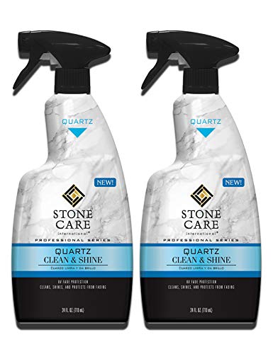 Stone Care International Quartz Cleaner and Polish - 24 Ounce (2 Pack) - Clean & Shine Your Quartz Countertops Islands and Stone Surfaces with UV Protection