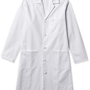 Fashion Seal Healthcare unisex adult Knot Button Lab Coat Blazer, White, Small US