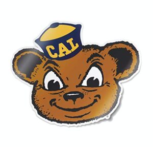 nudge printing university of california berkeley sticker golden bears vintage cal oski bear with hat logo car decal heavy-duty officially licensed ncaa vinyl for bumpers, window, laptops, or coolers