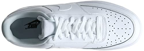 Nike Men's Court Vision Low Sneaker, White/Whiteblack, 10 Regular US