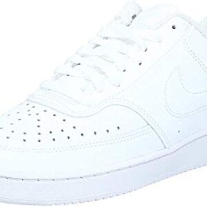 Nike Men's Court Vision Low Sneaker, White/Whiteblack, 10 Regular US