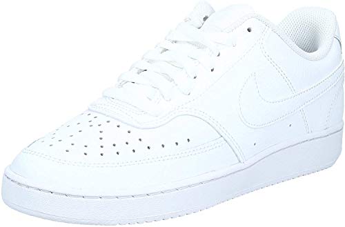 Nike Men's Court Vision Low Sneaker, White/Whiteblack, 10 Regular US