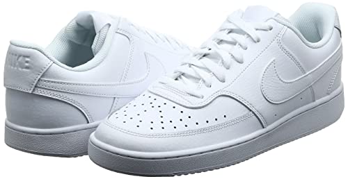 Nike Men's Court Vision LO Sneaker, White/Whiteblack, 11 Regular US