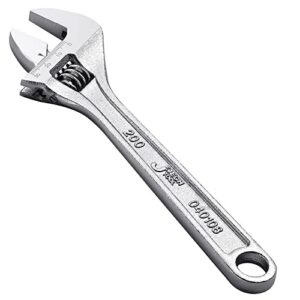 jetech 8 inch adjustable wrench - professional shifter spanner with wide caliber opening