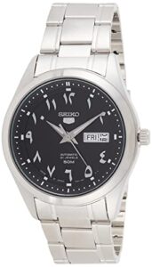 seiko 5 automatic black dial men's watch snkp21j1