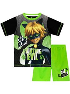 miraculous ladybug boys' cat noir pajamas size 6 green