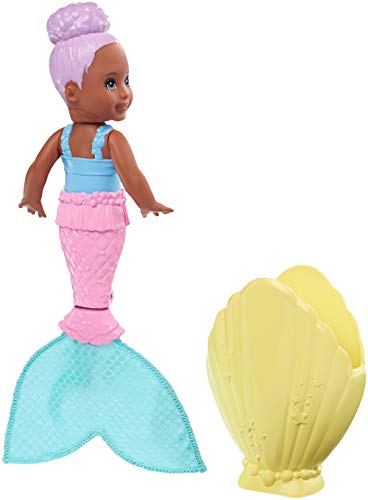 Barbie Dreamtopia Blind Pack Surprise Mermaid Dolls, 4-Inch, in Seashell, with Surprise Look, Gift for 3 to 7 Year Olds