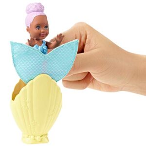 Barbie Dreamtopia Blind Pack Surprise Mermaid Dolls, 4-Inch, in Seashell, with Surprise Look, Gift for 3 to 7 Year Olds