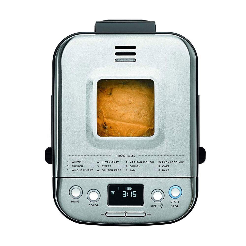 Cuisinart CBK-110 Compact Automatic Bread Maker, Silver + 1 YR CPS Enhanced Protection Pack