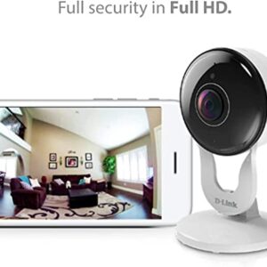 D-Link 1080p Wi-Fi Indoor Security Camera, Full HD 137-degree Wide Angle Wi-Fi Camera, Cloud Recording, Two-way Audio, Motion Detection, Night Vision, Compatible with Alexa (DCS-8300LH) (Renewed)