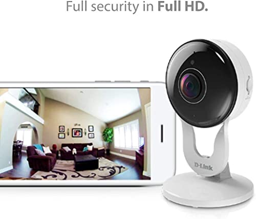 D-Link 1080p Wi-Fi Indoor Security Camera, Full HD 137-degree Wide Angle Wi-Fi Camera, Cloud Recording, Two-way Audio, Motion Detection, Night Vision, Compatible with Alexa (DCS-8300LH) (Renewed)