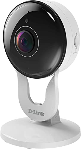 D-Link 1080p Wi-Fi Indoor Security Camera, Full HD 137-degree Wide Angle Wi-Fi Camera, Cloud Recording, Two-way Audio, Motion Detection, Night Vision, Compatible with Alexa (DCS-8300LH) (Renewed)