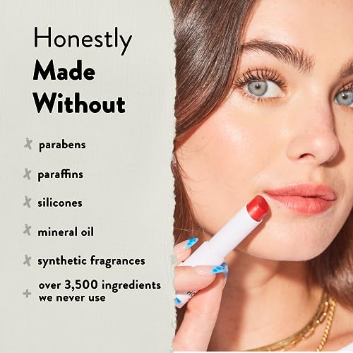 Honest Beauty Tinted Lip Balm | Antioxidant-rich Acai Extracts + Avocado Oil | EWG Certified, Vegan, Cruelty Free | Lychee Fruit