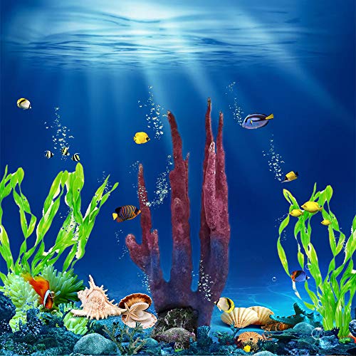 Danmu 1Pc of Polyresin Coral Ornaments, Aquarium Coral Decor for Fish Tank Aquarium Decoration 5.51" L x 3.15" W x 12.6" H