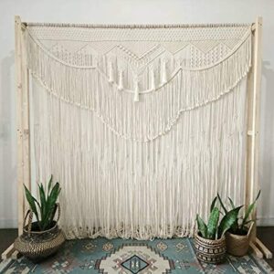 bohemian macrame wedding backdrop decor boho chic macrame wall hanging style macrame tapestry macrame curtain & macrame arch 200 cm x 215 cm