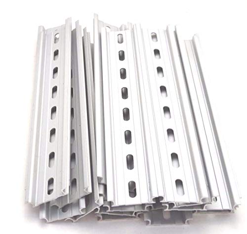 T&G 10 Pieces DIN Rail Slotted Aluminum RoHS 8" Inches Long 35mm Wide 7.5mm High