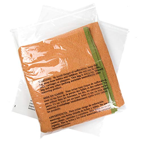 Poly Bags with Suffocation Warning - 24x28 Extra Strong Seal - 100 Pack - Clear Poly Bags - Retail Supply Co