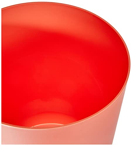 WENKO, Garbage Bin with Swing Lid, Bathroom Trash Can, Waste Basket for Small Spaces, Bedroom, Office, Guest Toilet,1.7 gal, Coral, 7.68 x 7.68 x 12.2 in, 6,5 L