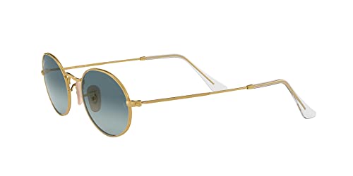 Ray-Ban RB3547 Oval Sunglasses, Gold/Blue Gradient Grey, 51 mm