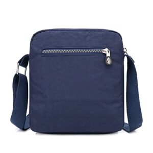 KARRESLY Casual Nylon Purse Handbag Crossbody Bag Waterproof Shoulder Bag for Women (Dark blue)