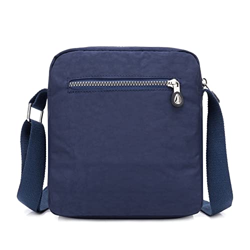 KARRESLY Casual Nylon Purse Handbag Crossbody Bag Waterproof Shoulder Bag for Women (Dark blue)