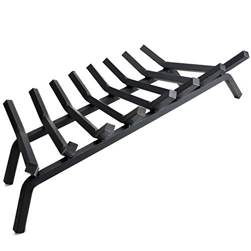 INNFINEST Fireplace Log Grate 33 inch 8 Bar Fire Grates Heavy Duty 3/4” Wide Solid Steel Indoor Chimney Hearth Outdoor Fire Place Kindling Tool Pit Wrought Iron Wood Stove Firewood Burning Rack Holder