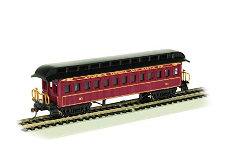 Old-Time Coach Car with Round End Clerestory Roof - Santa FE - HO Scale