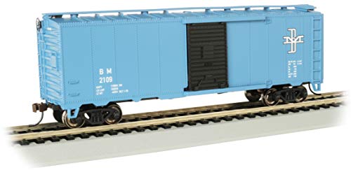 Bachmann Trains 40' Box Car - Boston & Maine #2109 - HO Scale, Protypical Blue