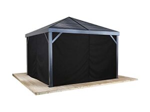 sojag 135-9163360 south beach outdoor gazebo, black