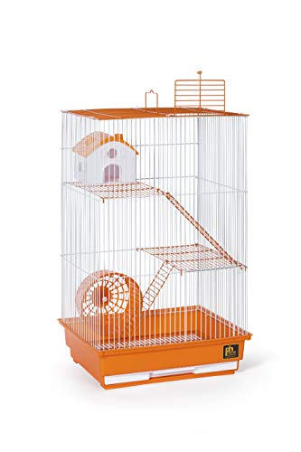 Prevue Pet Products Three-Story Hamster & Gerbil Cage Orange & White SP2030O