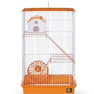 Prevue Pet Products Three-Story Hamster & Gerbil Cage Orange & White SP2030O