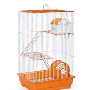 Prevue Pet Products Three-Story Hamster & Gerbil Cage Orange & White SP2030O