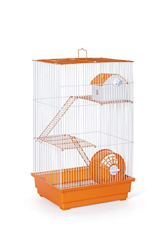 Prevue Pet Products Three-Story Hamster & Gerbil Cage Orange & White SP2030O