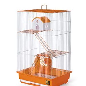 Prevue Pet Products Three-Story Hamster & Gerbil Cage Orange & White SP2030O