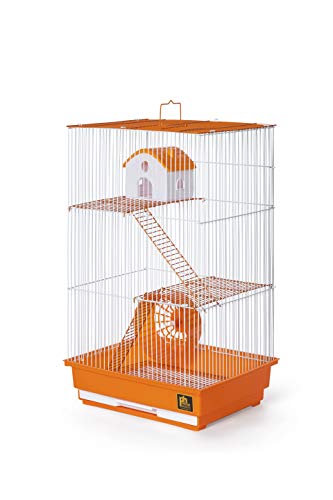 Prevue Pet Products Three-Story Hamster & Gerbil Cage Orange & White SP2030O