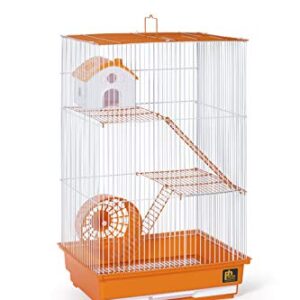 Prevue Pet Products Three-Story Hamster & Gerbil Cage Orange & White SP2030O