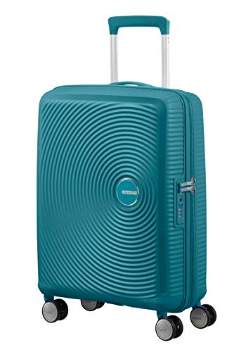 American Tourister Soundbox - Spinner Small Expandable Hand Luggage, 55 cm, 41 liters, Green (Jade Green)