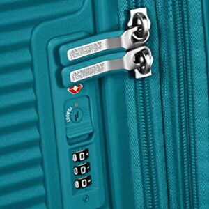 American Tourister Soundbox - Spinner Small Expandable Hand Luggage, 55 cm, 41 liters, Green (Jade Green)