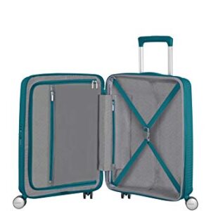 American Tourister Soundbox - Spinner Small Expandable Hand Luggage, 55 cm, 41 liters, Green (Jade Green)