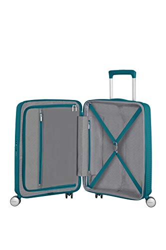 American Tourister Soundbox - Spinner Small Expandable Hand Luggage, 55 cm, 41 liters, Green (Jade Green)