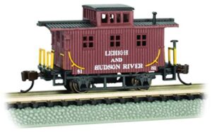 bachmann trains - old-time bobber caboose - lehigh & hudson river #81 - n scale