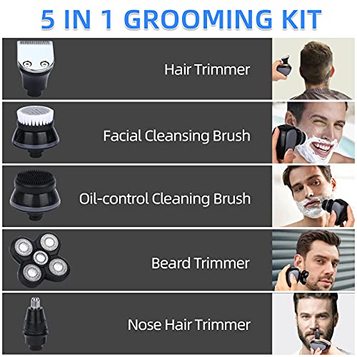 Phailincos Shaver Razor for Men 5 in 1 Buffet Hair Clipper 4D Whole Body Wash