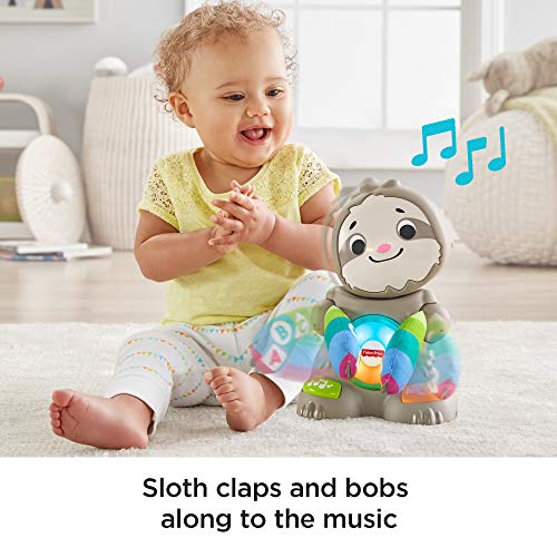 Fisher-Price Linkimals Smooth Moves Sloth, clapping baby toy with music, lights, and learning songs for babies & toddlers ages 9 months & up