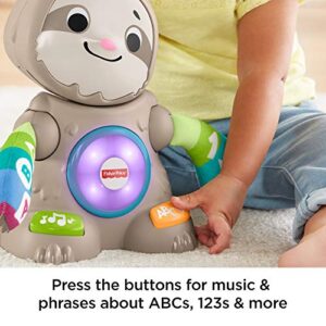 Fisher-Price Linkimals Smooth Moves Sloth, clapping baby toy with music, lights, and learning songs for babies & toddlers ages 9 months & up