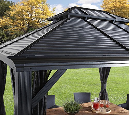 Sojag Outdoor 10' x 14' Mykonos Double Roof Hardtop Gazebo Outdoor Sun Shelter