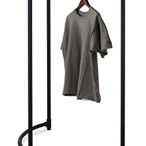 Only Hangers Black Pipeline Half Round Clothing Rack - Heavy Duty Industrial Pipe Rack, Plumbing Pipe Clothes Rack, Matte Black Finish