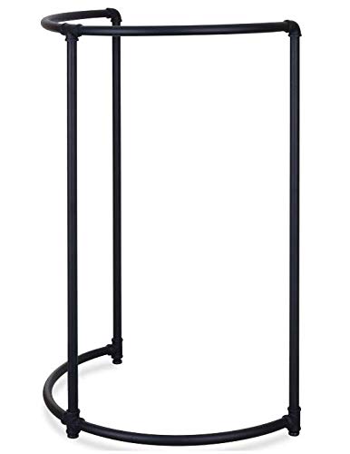 Only Hangers Black Pipeline Half Round Clothing Rack - Heavy Duty Industrial Pipe Rack, Plumbing Pipe Clothes Rack, Matte Black Finish