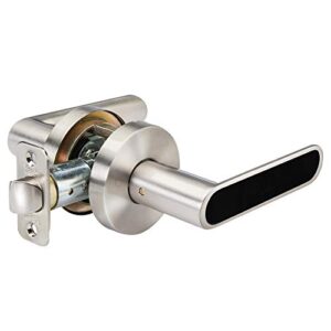 yale security d510ln01 kincaid bk, satin nickel passage lever lock